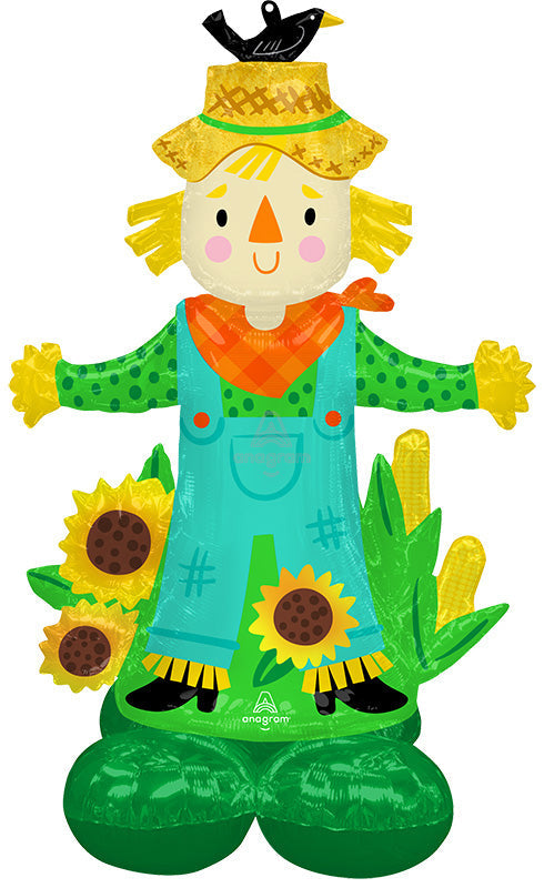 56" Airloonz Inflatable Scarecrow Foil Balloon - Fall Decor– Bargain ...