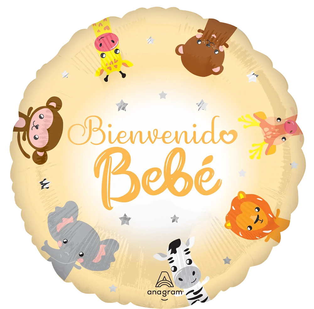 18" Bienvenido Animales Bebe (Spanish) Foil Balloon – Bargain Balloons USA