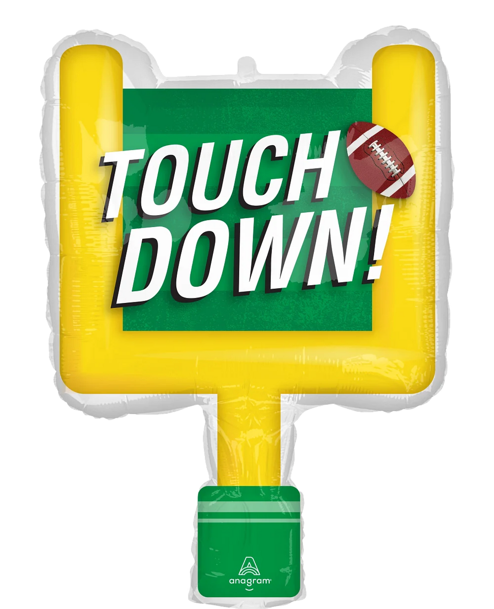 28" Jumbo Game Football Time Goal Post Foil Balloon – Bargain Balloons USA