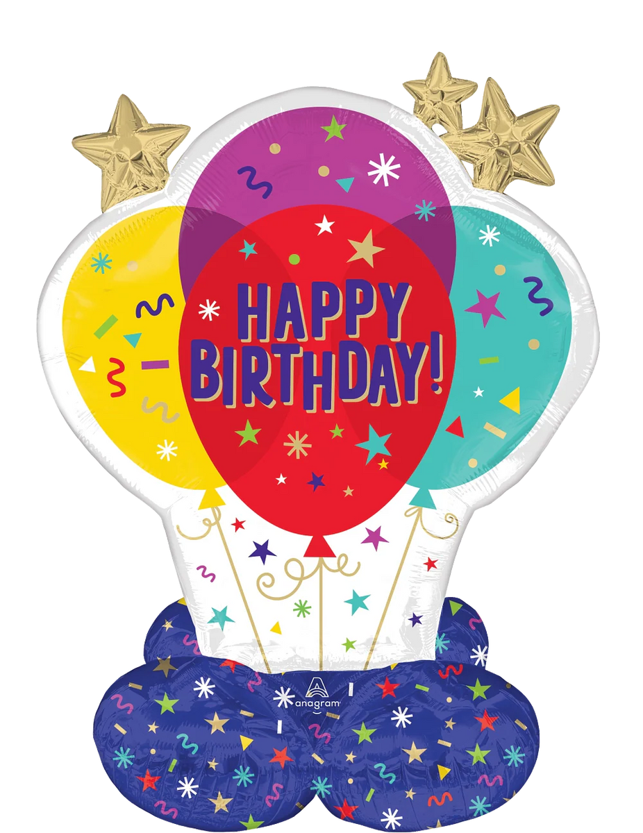 33" Inflatable AirLoonz Happy Birthday Foil Balloon – Bargain Balloons USA