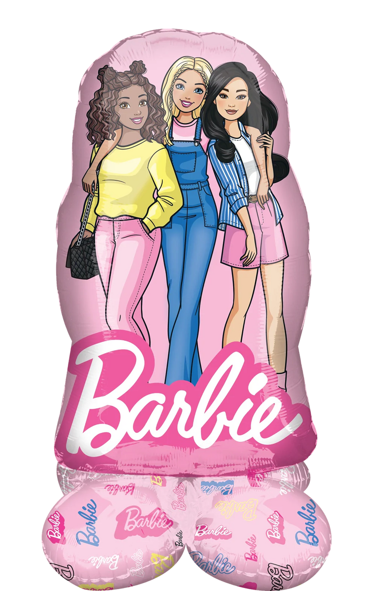 37" Inflatable AirLoonz Barbie and Friends Foil Balloon– Bargain ...