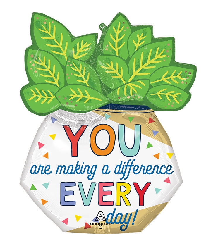 27" You are Making a Difference Foil Balloon - SuperShape – Bargain ...