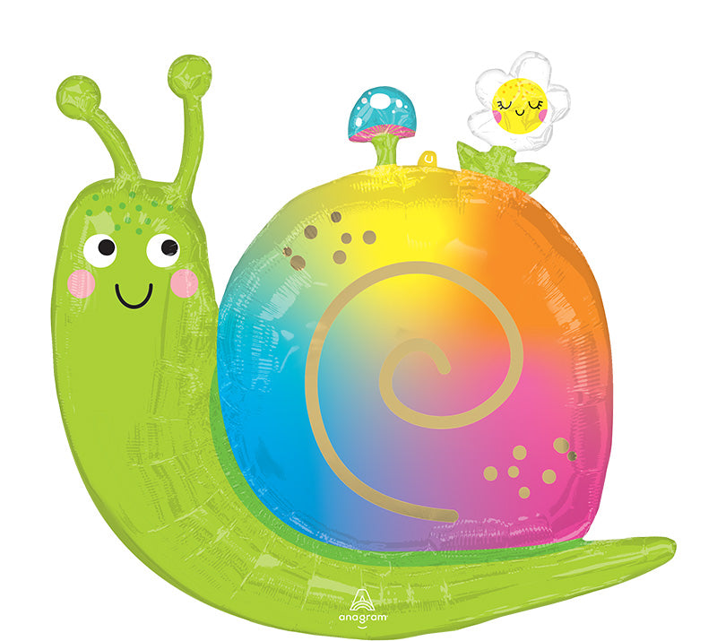 27" Happy Snail Foil Balloon - Colorful Party Decoration – Bargain ...