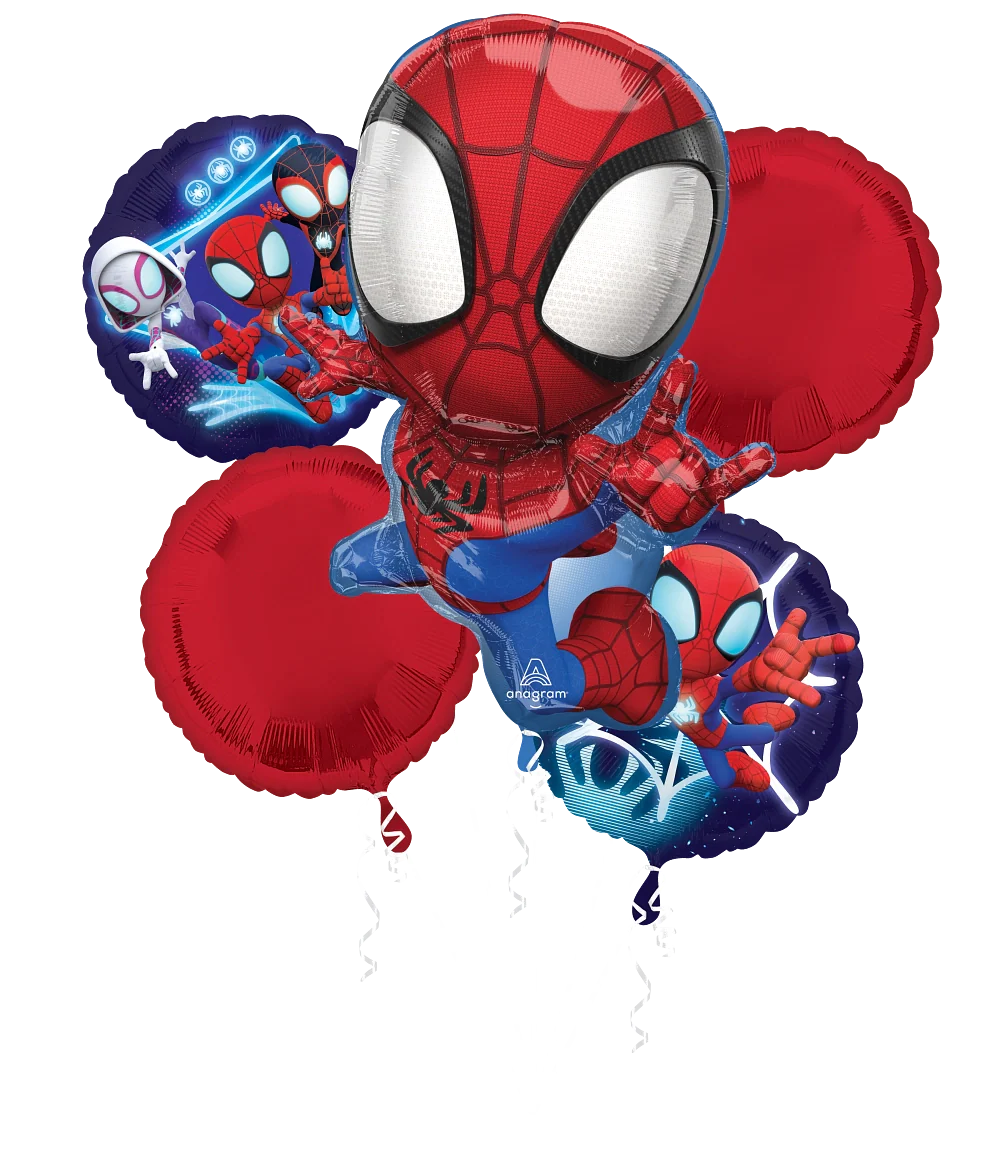 Bouquet Spidey & Friends Foil Balloons - Birthday Party Decor– Bargain ...