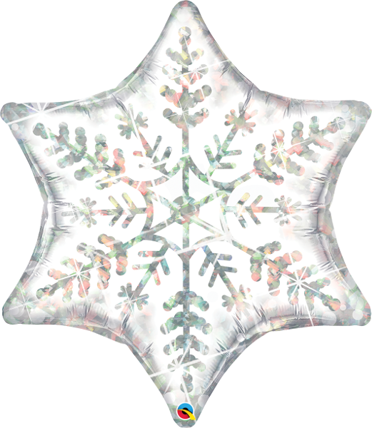 36" Dazzling Snowflake Foil Balloon– Bargain Balloons USA