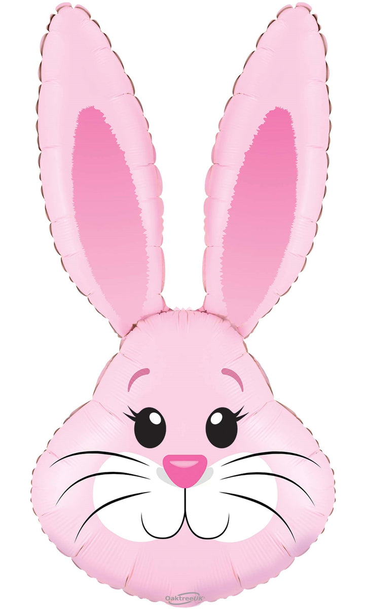 35" Oaktree Cute Pink Bunny Rabbit Foil Balloon for Parties – Bargain ...