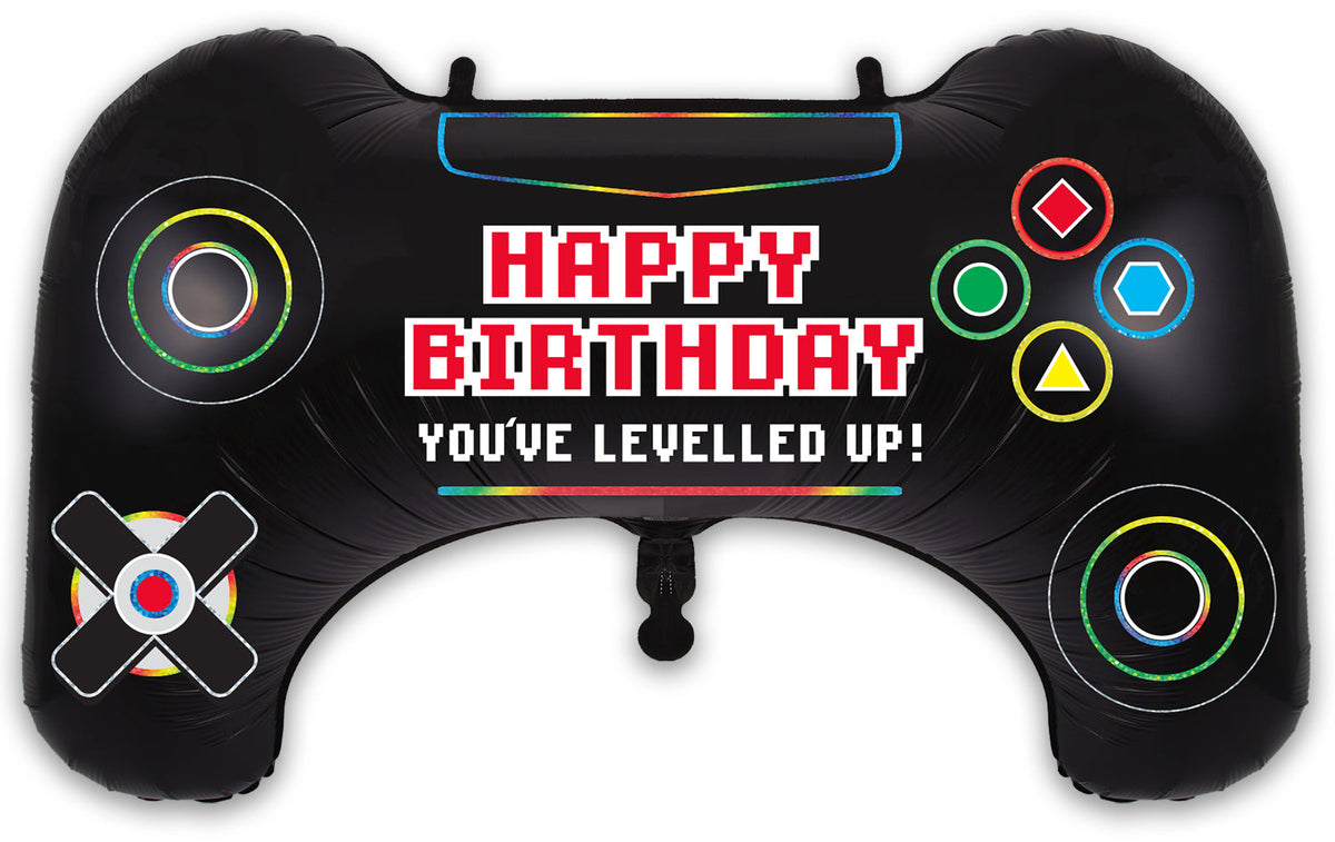 31" Game Controller Birthday Holographic Foil Balloon– Bargain Balloons USA