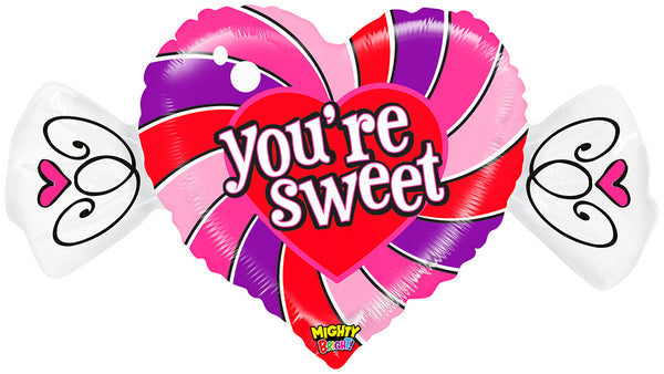 37" Heart Candy Balloon - You're Sweet - Party Decoration– Bargain ...