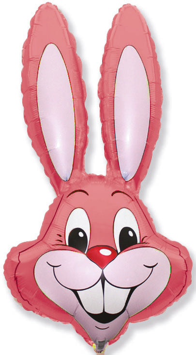 35" Bunny Rabbit Head Pastel Red Foil Balloon – Bargain Balloons USA
