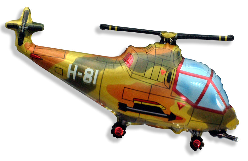 22" Military Helicopter Balloon - Camouflage Party Decor– Bargain ...
