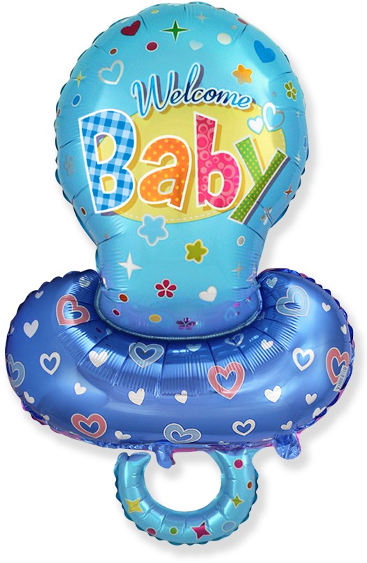 Jumbo Baby Boy Pacifier Blue Foil Balloon – Bargain Balloons USA