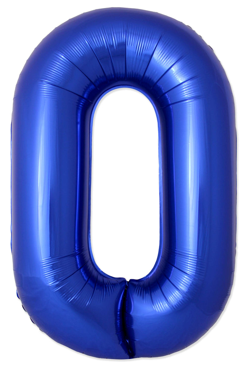 32" Inflated (40" Uninflated Approx) Number "0" Slimmer Design Blue Re ...