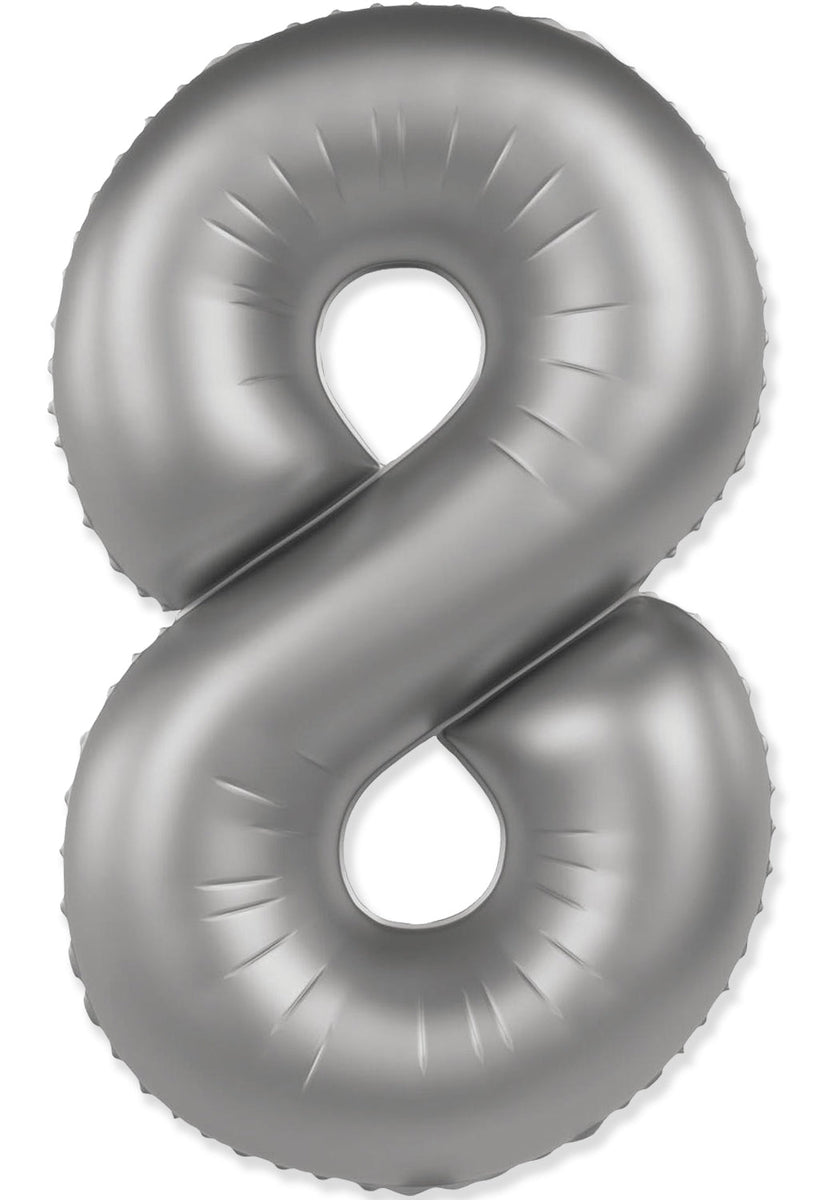 32" Inflated (40" Uninflated Approx) Number "8" Slimmer Design Matte M ...