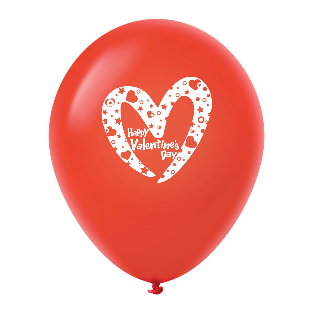 11" Happy Valentine's Day Slanted Heart Latex Balloons (25 Count) Red ...