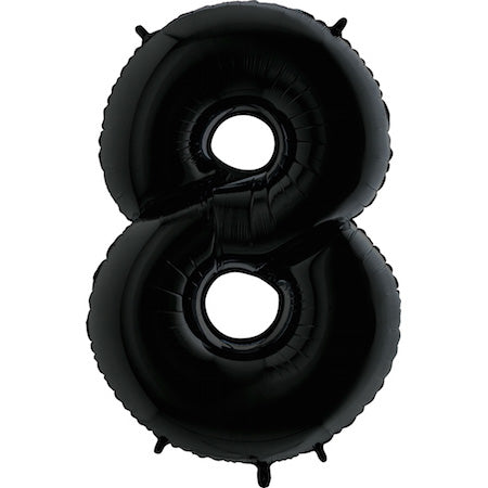 33" Anagram Brand SuperShape 8 Black Balloon Packaged– Bargain Balloons USA