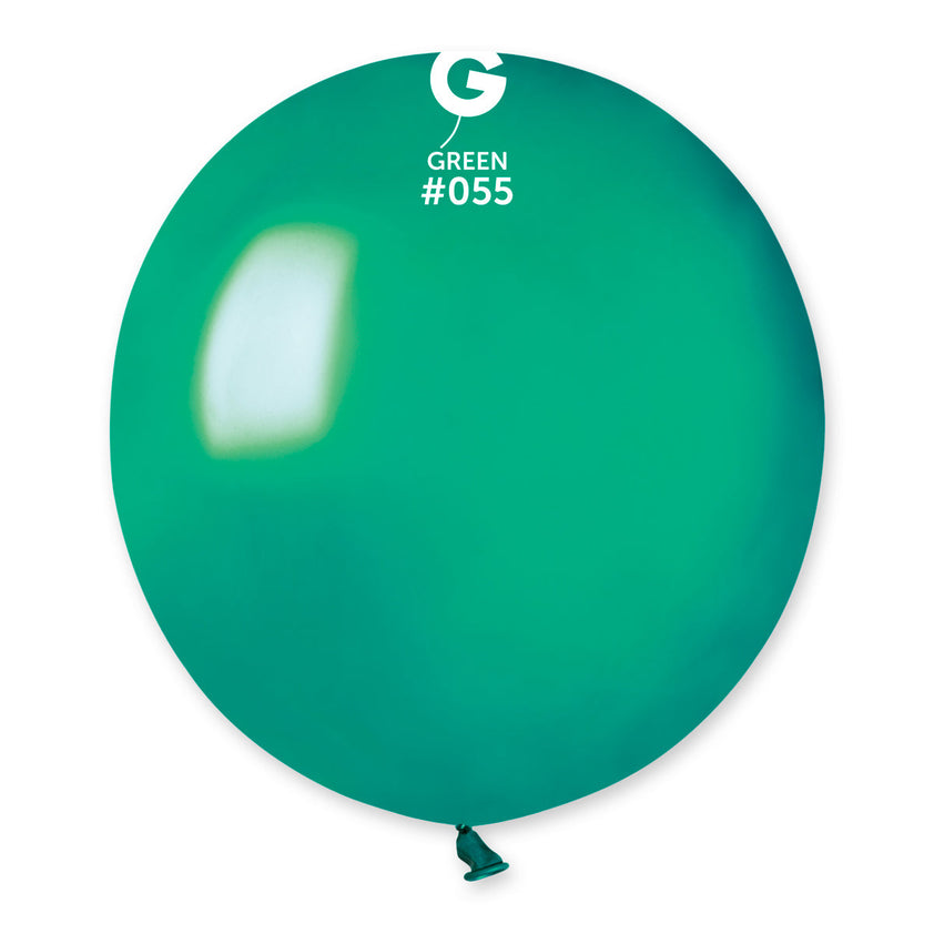 19" Gemar Latex Balloons (Bag of 25) Metallic Green– Bargain Balloons USA
