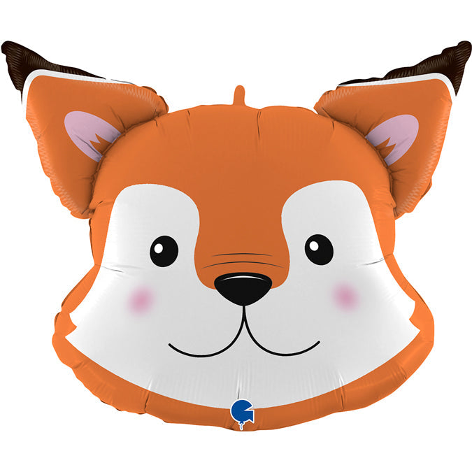 30" Fox Head Foil Balloon - Woodland Party Decoration– Bargain Balloons USA