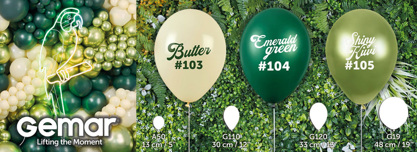 12" Gemar Latex Balloons (Bag of 50) Standard Emerald Green – Bargain ...
