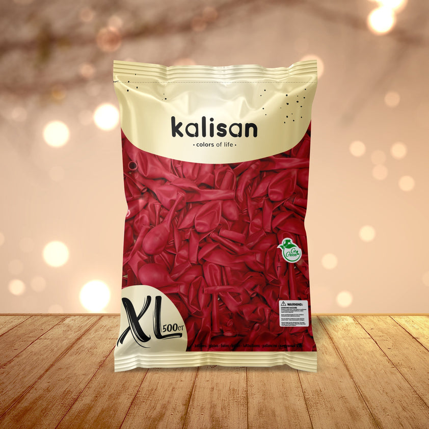 5" Kalisan Latex Balloons Standard Red - XL SuperSize Bag Count (1000 ...