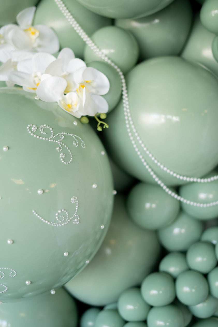 11" Meadow Pearl Eucalyptus Tuftex Latex Balloons (100 Per Bag ...