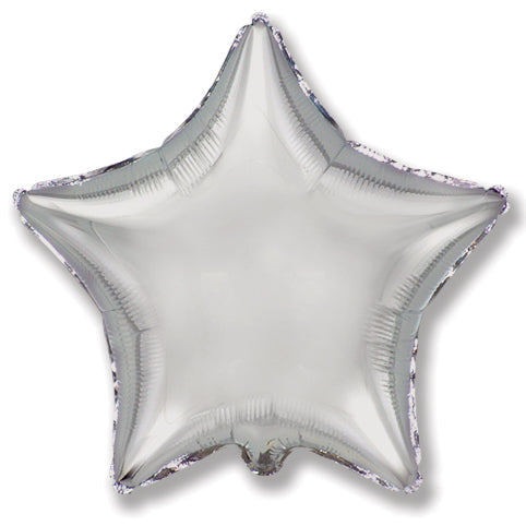 4" Silver Star Balloon - Airfill Only, Sticks Sold Separately– Bargain ...