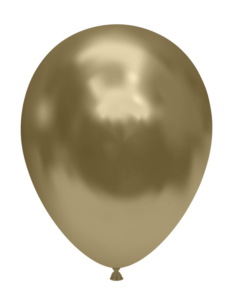 5" Golden Chrome Like Tuftex Effects Latex Balloons (50 Per Bag ...