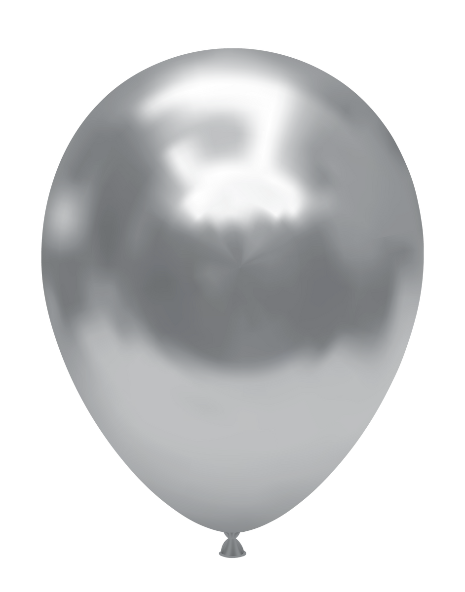 5" Silvery Chrome Like Tuftex Effects Latex Balloons (50 Per Bag ...