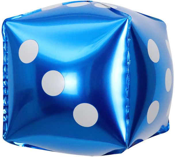 12" Airfill Only Blue Dice Casino Foil Balloon – Bargain Balloons USA