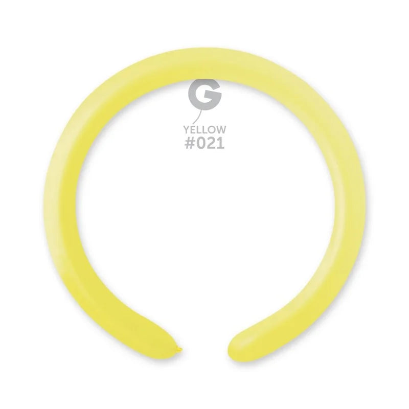 260G Gemar Neon Yellow Latex Twisting/Modelling Balloons (50 Per Bag ...