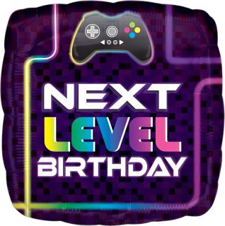 18" Next Level Up Birthday Foil Balloon Purple – Bargain Balloons USA