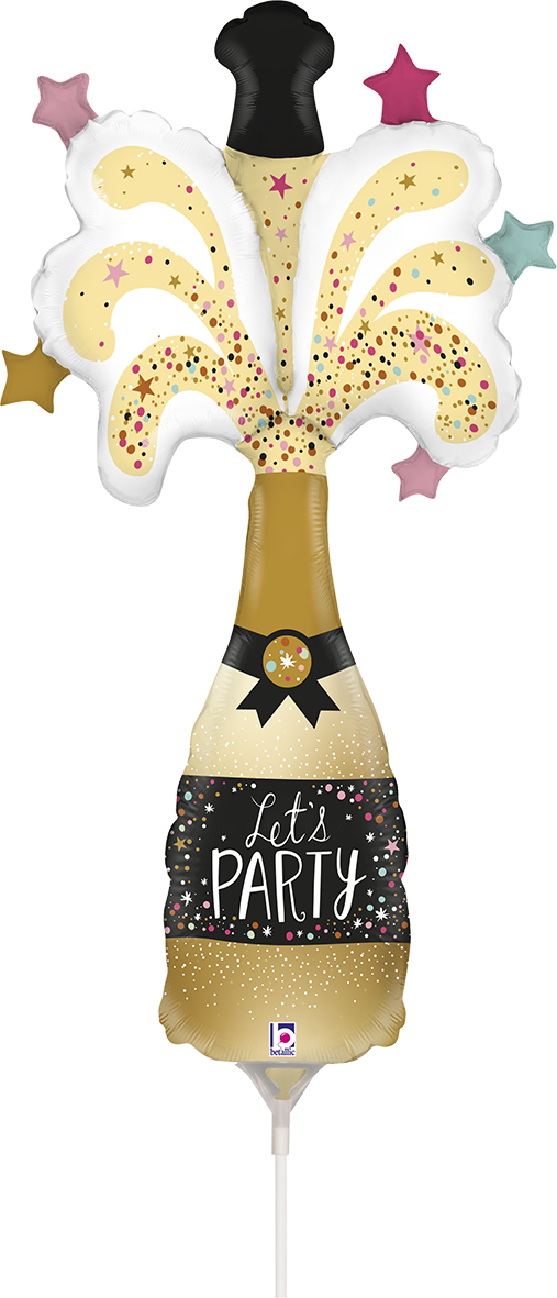 14" Airfill Only Let's Party Champagne Mini Foil Balloon – Bargain ...