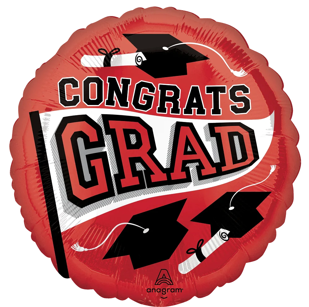 18" Graduation School Colors Be True to Your School - Red Foil Balloon ...