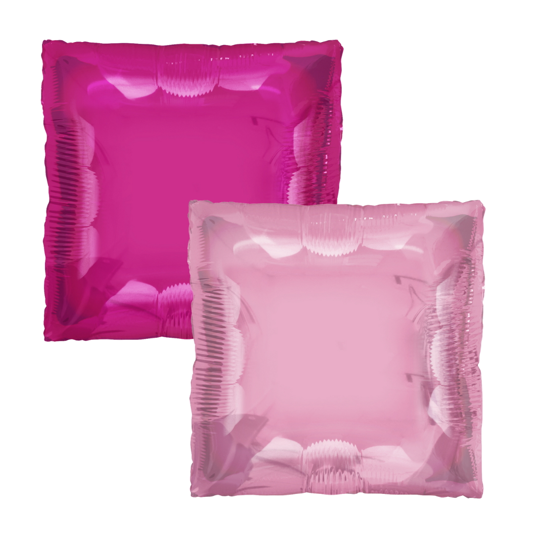 24" (20" Inflated) Baby Pink and Hot Pink Square Foil Balloon – Bargain ...