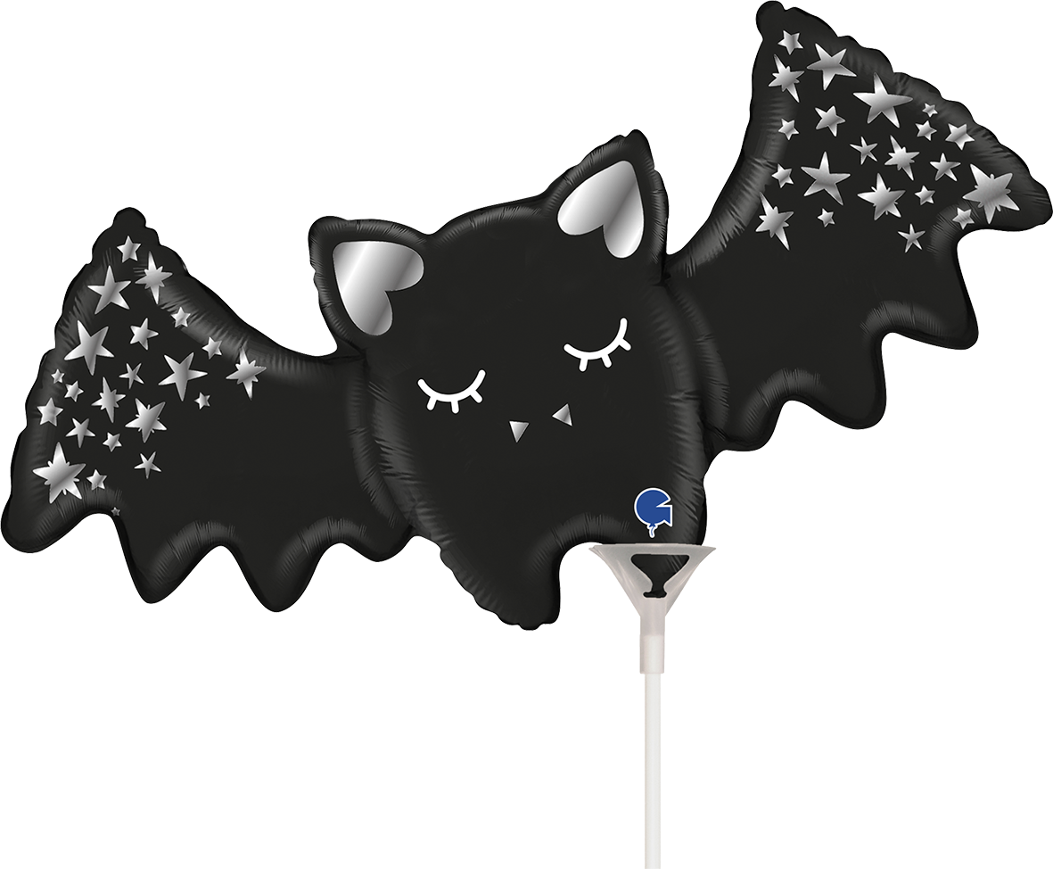 19" Sparkling Bat Mini Foil Balloon - Halloween Decoration– Bargain ...