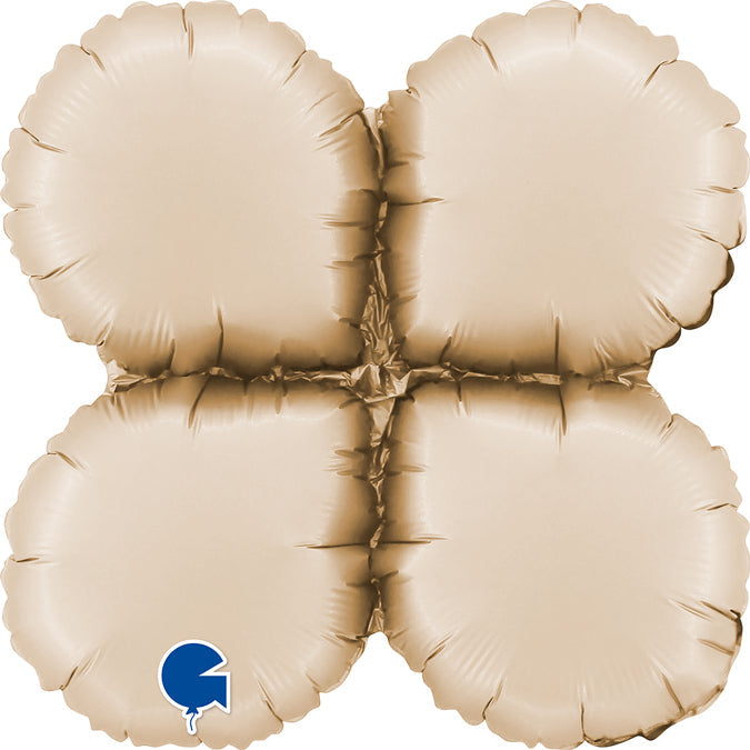 19" (26" Deflated) Standup Base Drops MediumSatin Cream Foil Balloon ...